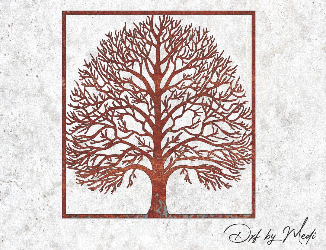 Tree Wall Art Decor - DXF SVG Files for Plasma Cnc Laser Waterjet Ready ...