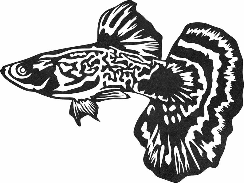 Betta Fish DXF & SVG Files Ready-to-cut for CNC, Laser, Plasma Digital ...