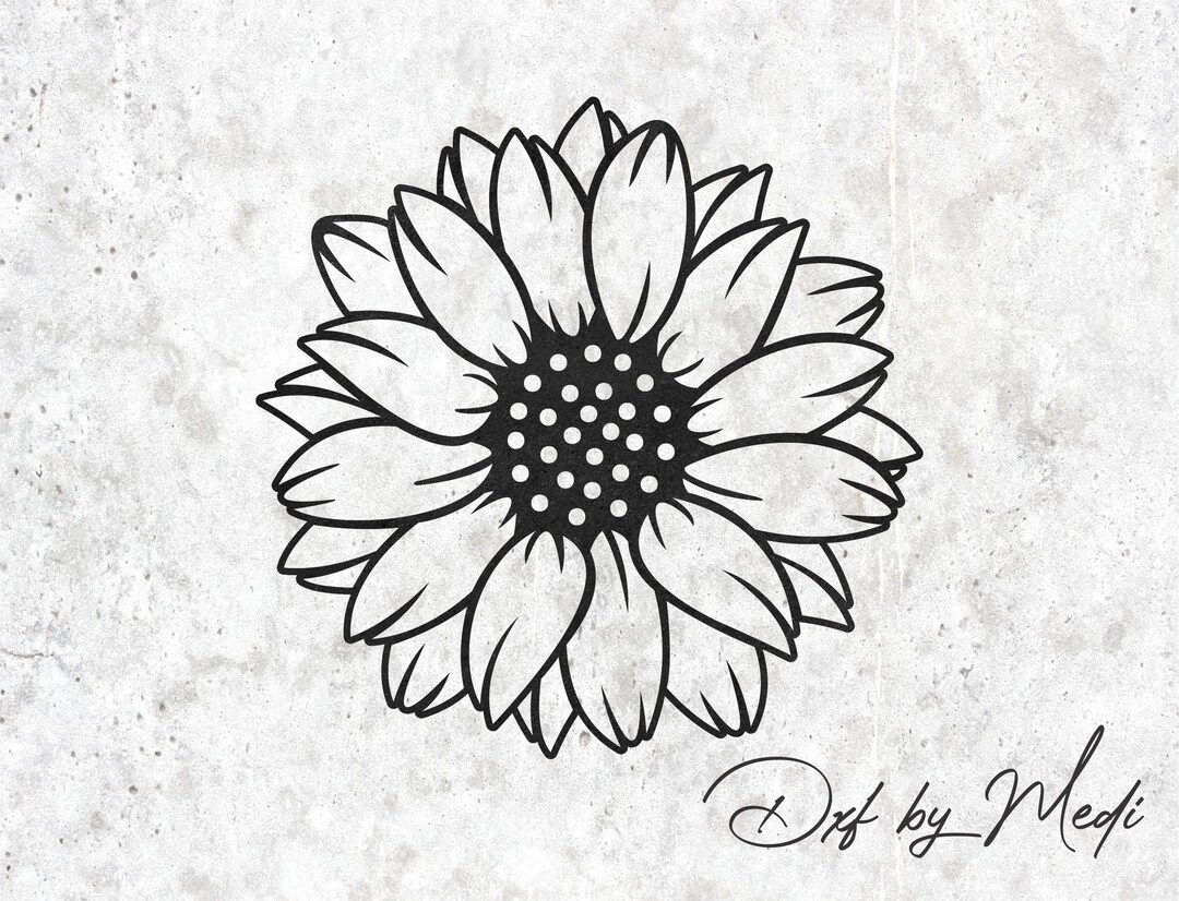 Sunflower - SVG DXF Files for Plasma and Laser Cutting - Digital Files ...