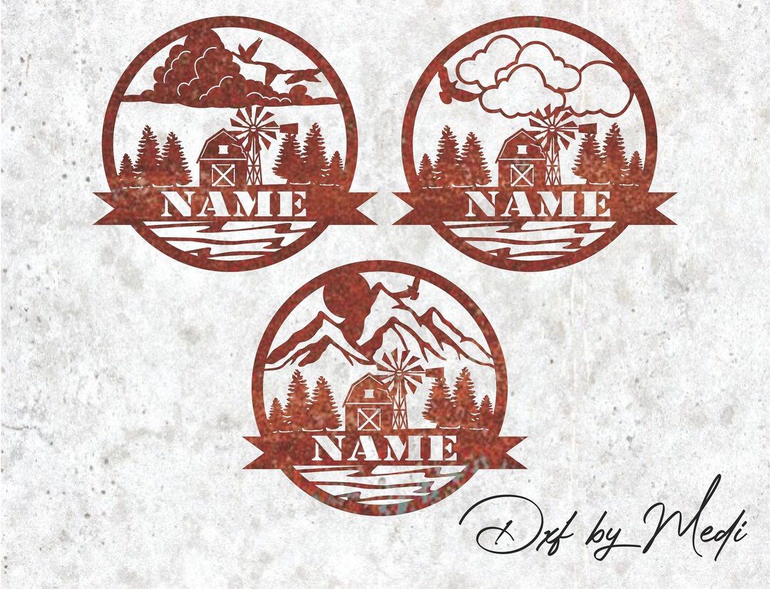 Personalized Farm Outdoor Monogram Pack - DXF SVG File for Cnc Plasma ...
