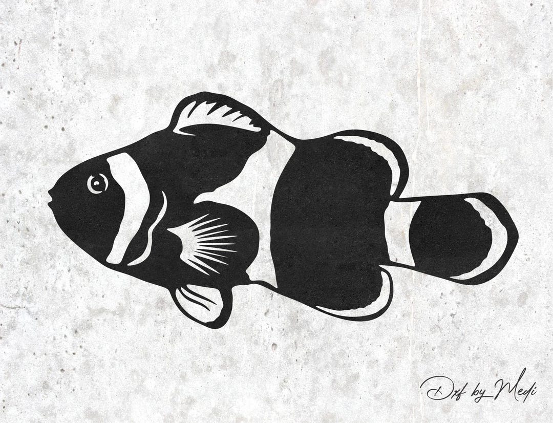 Clownfih Fish DXF & SVG Files | Ready-to-cut for CNC, Laser, Plasma ...
