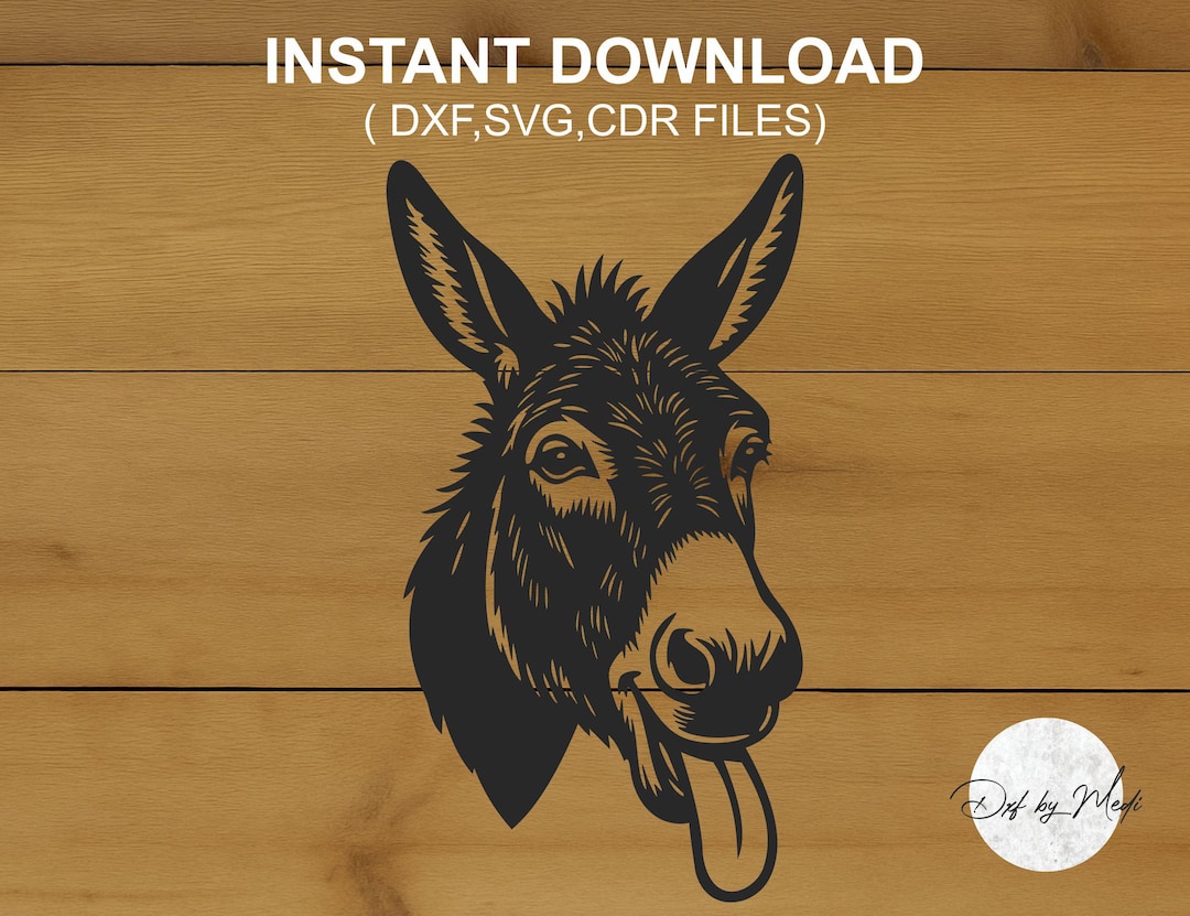 Donkey Head SVG DXF | Funny Farm Animal Laser Cut File | CNC Plasma ...