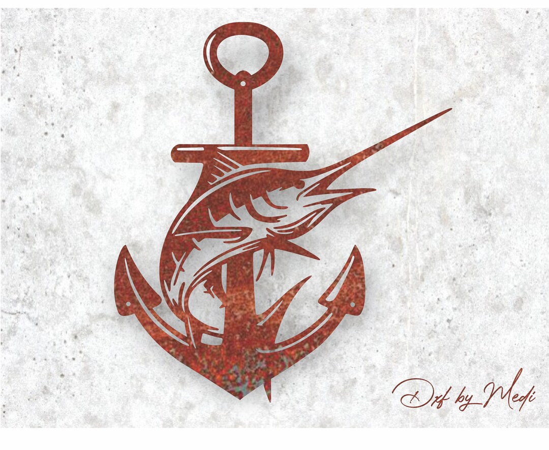 Anchor Swordfish - DXF SVG Files for Plasma Cnc Laser Waterjet Ready to ...