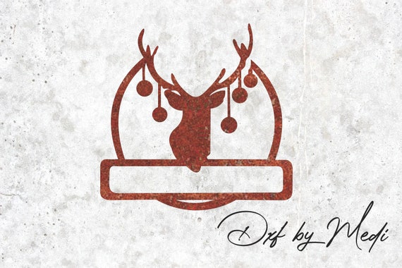Christmas Deer Antler DXF SVG Files for Plasma Cnc Laser - Etsy