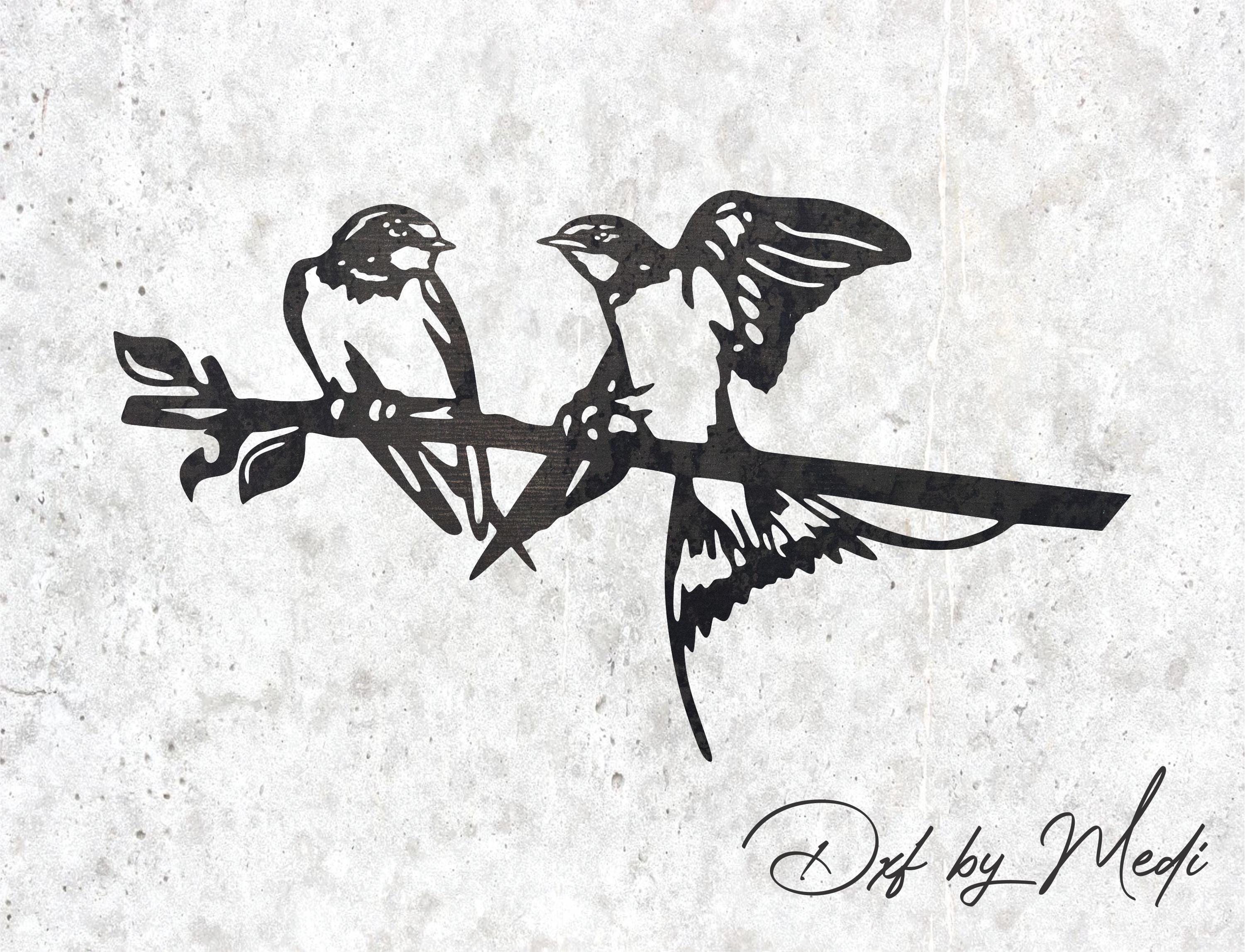 Birds on a Branch - Ready to Cut for Laser, Plasma, CNC Machines - Etsy