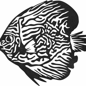 Discus Fish DXF & SVG Files | Ready-to-cut for CNC, Laser, Plasma ...