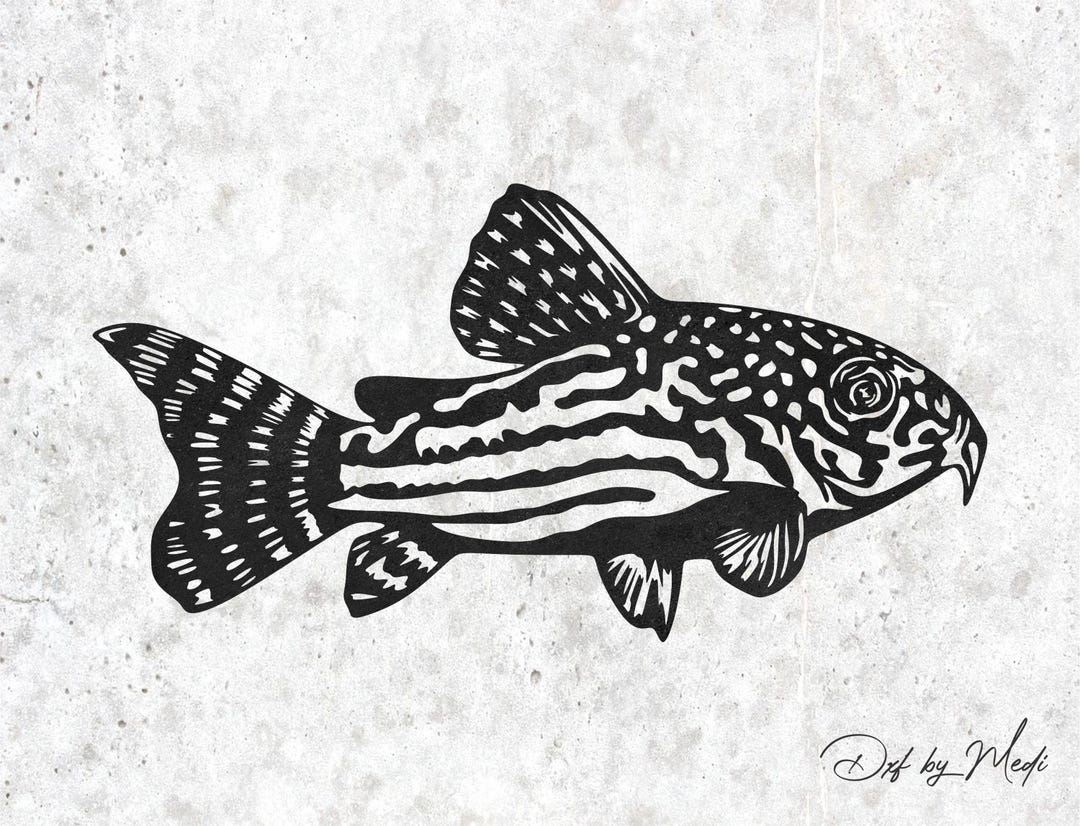 Pleco Fish DXF & SVG Files | Ready-to-cut for CNC, Laser, Plasma ...