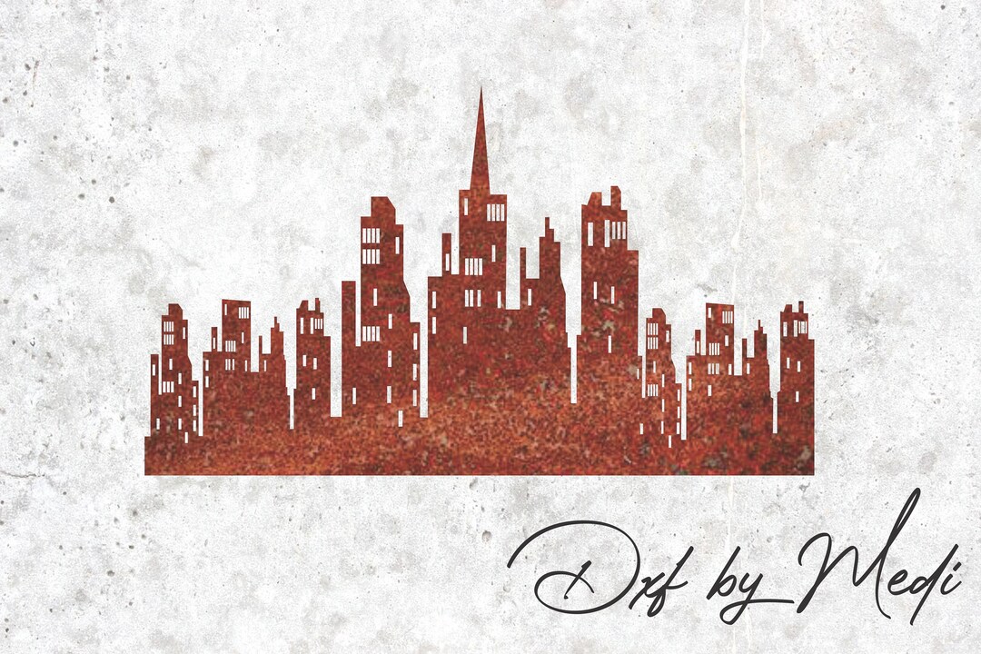 City Skyline CNC File: DXF SVG for Laser Plasma Cut - Etsy