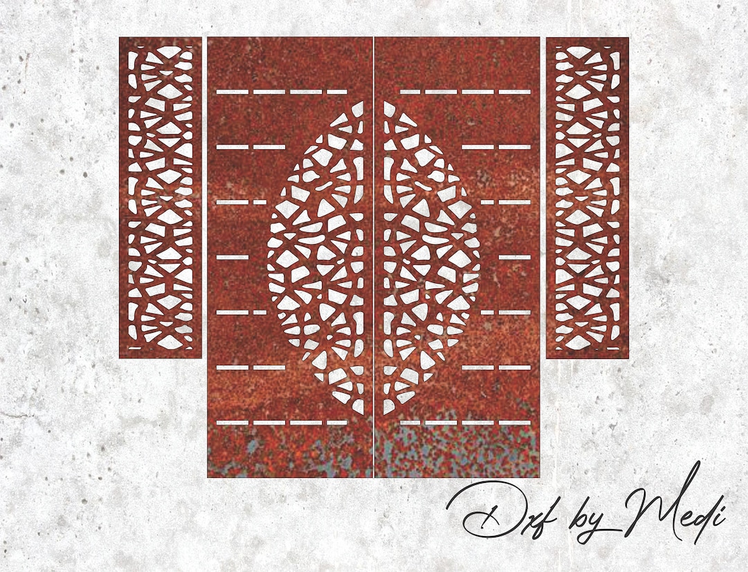 Gate Door Pattern DXF Svg Files - Instant Download for Laser, Plasma ...