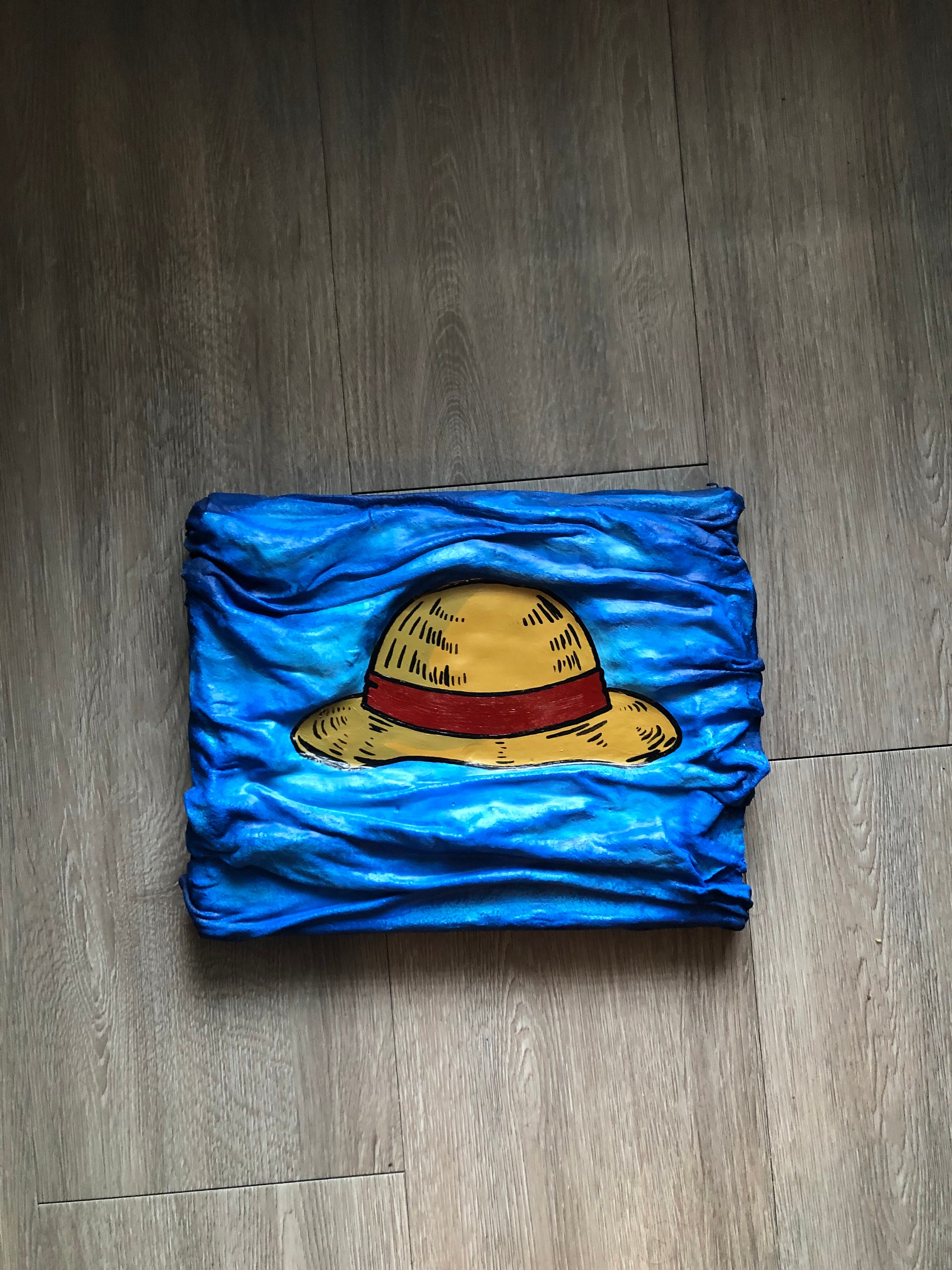 Monkey D Luffy’s Straw Hat Floating in Ocean Painting 8x10 in Acrylic ...