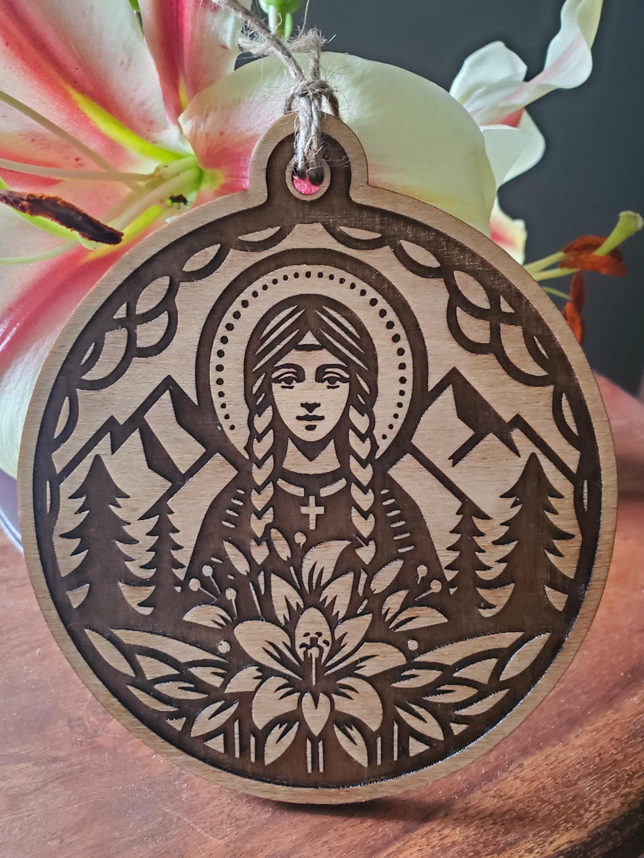 St. Kateri Tekakwitha "lily of the Mohawks" Plaque Engraving Double ...