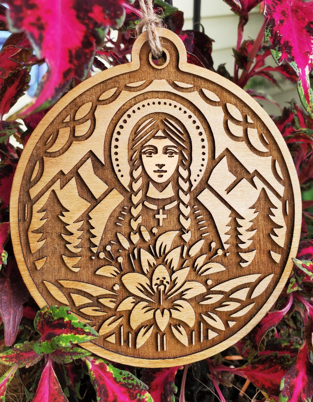 St. Kateri Tekakwitha "lily of the Mohawks" Plaque Engraving Double ...