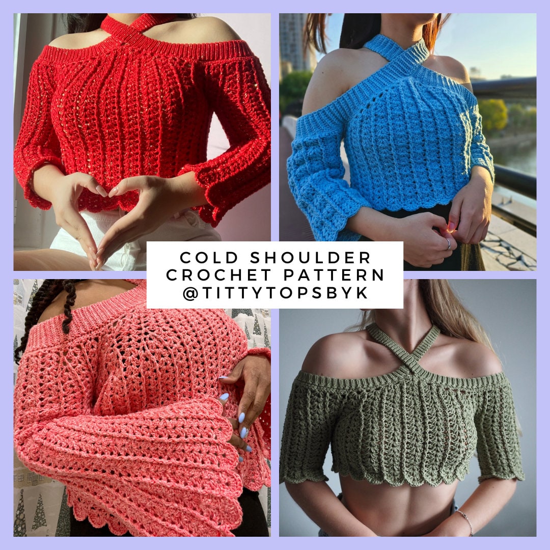 Cold Shoulder Sweater/top Crochet Pattern (PDF ONLY) - Etsy