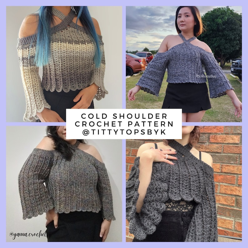Cold Shoulder Sweater/top Crochet Pattern (PDF ONLY) - Etsy