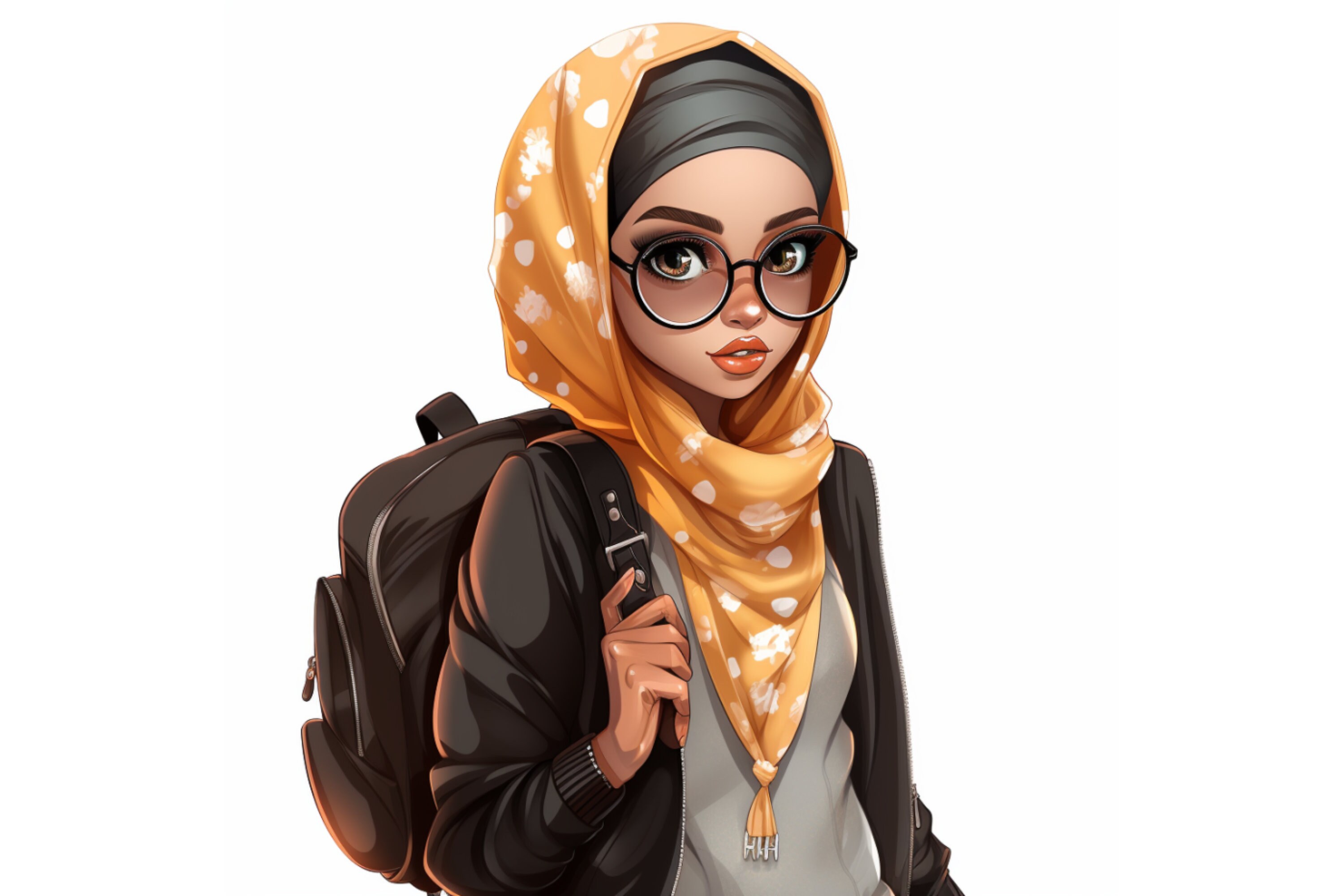 Muslim Girl Clip Art, Muslim Woman Art, Muslim Girl SVG, Islamic Art ...