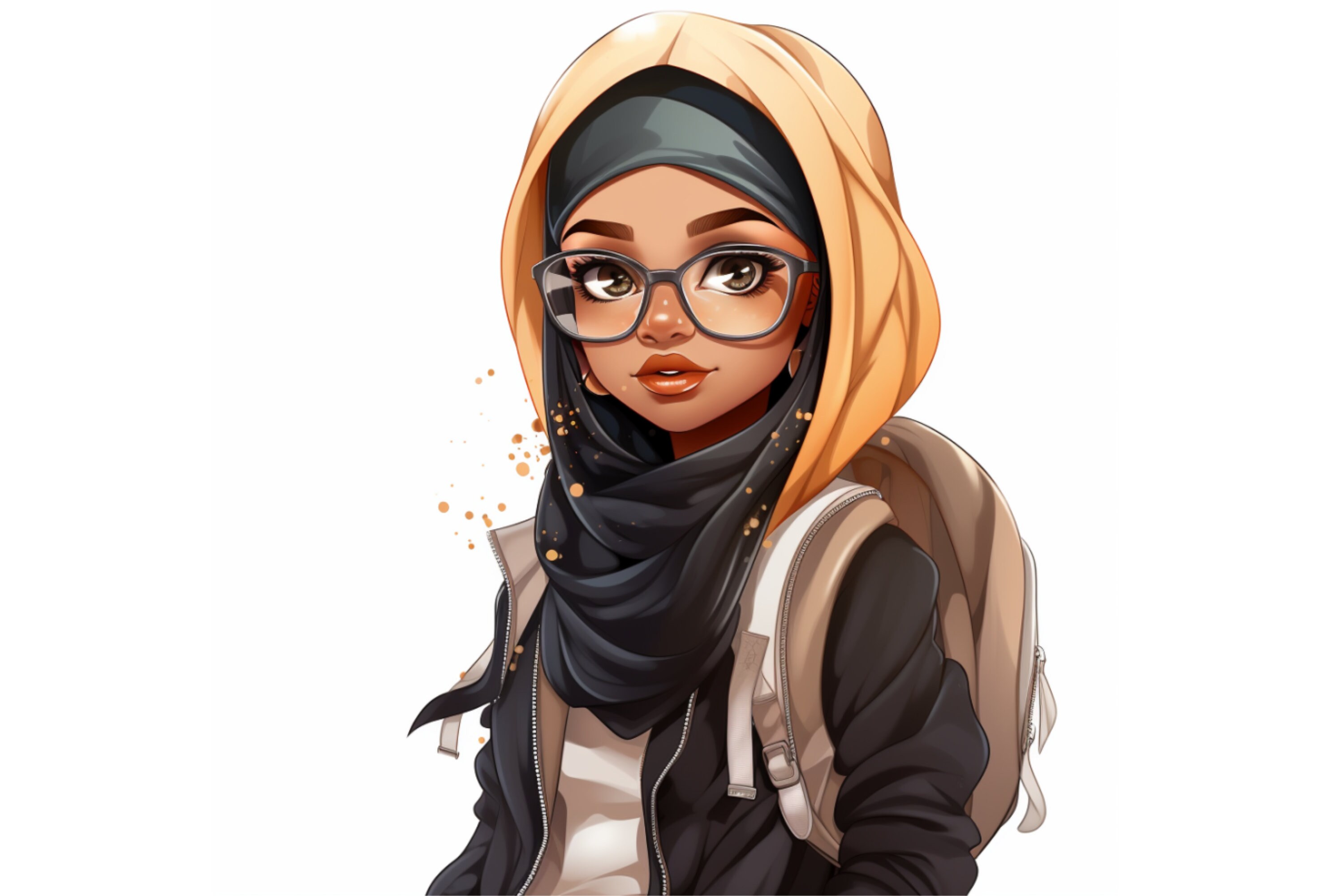 Muslim Girl Clip Art, Muslim Woman Art, Muslim Girl SVG, Islamic Art ...