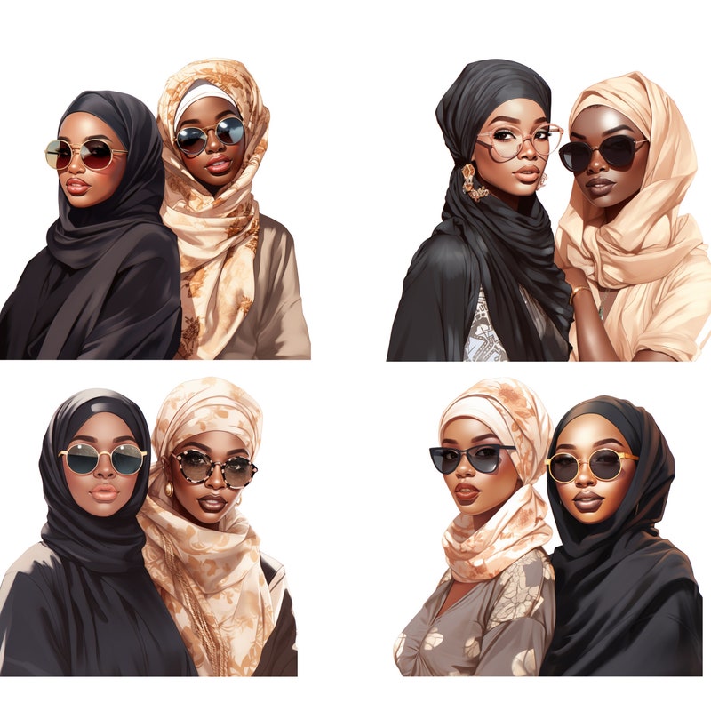 Muslim Black Women Stickers - Etsy UK