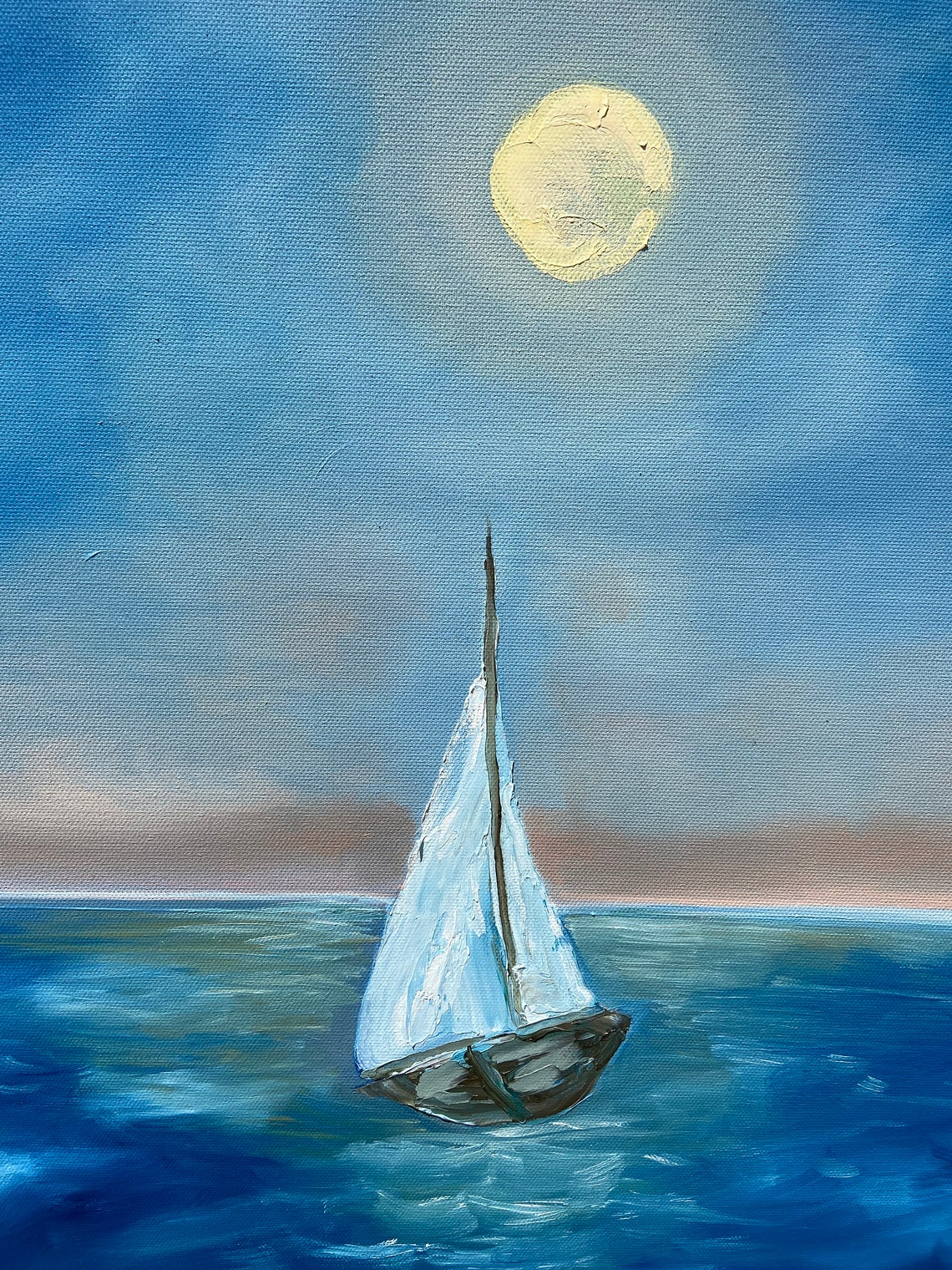 Sailboat Painting Oil on Canvas - Etsy