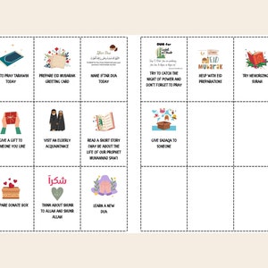 Ramadan 30 Deed Cards Printable / Islamic Flashcards / Printable ...