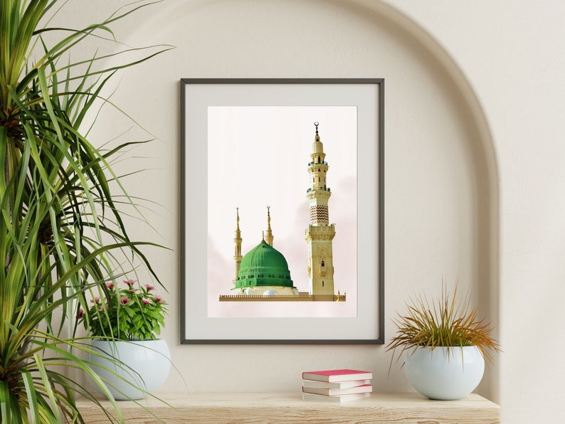 Masjid an Nabawi Printable Islamic Wall Art / Prophet's Mosque Print ...