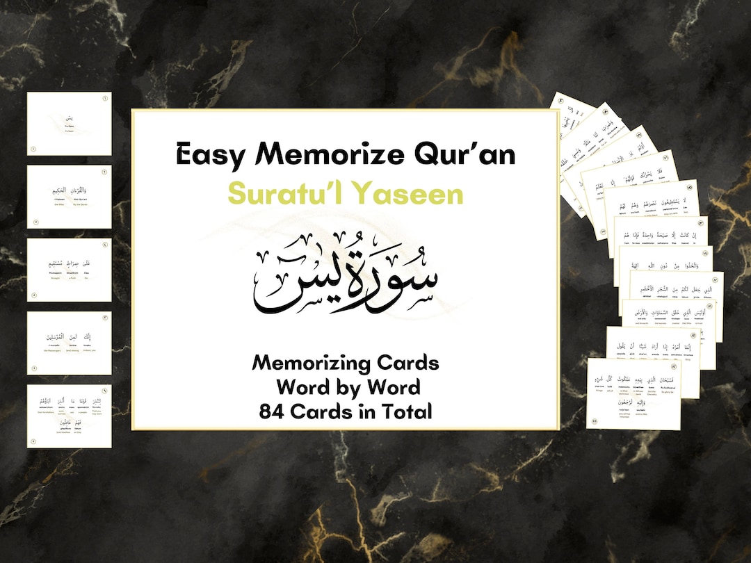 FREE Easy Learn and Memorize Quran Surah Yaseen With Memorizing Cards ...