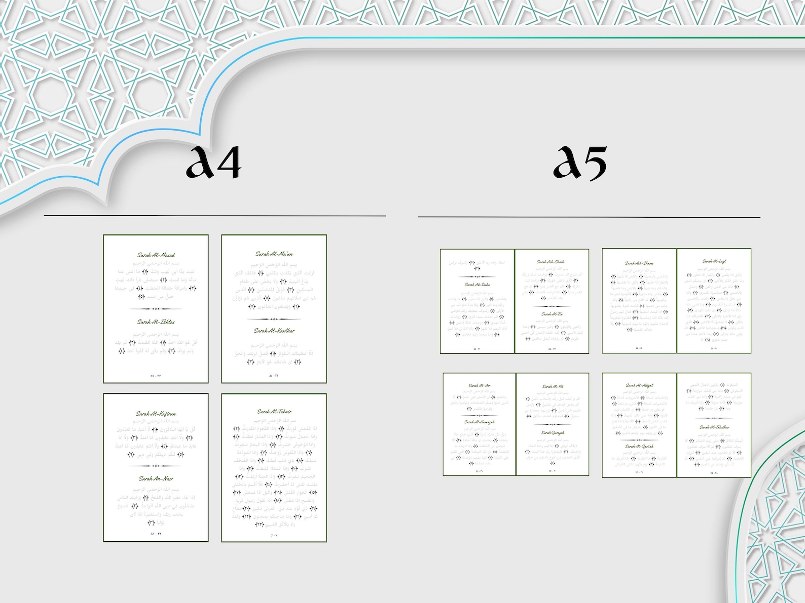 Printable Qur'an Tracing, Juz 30, All Surahs (PDF) - Etsy
