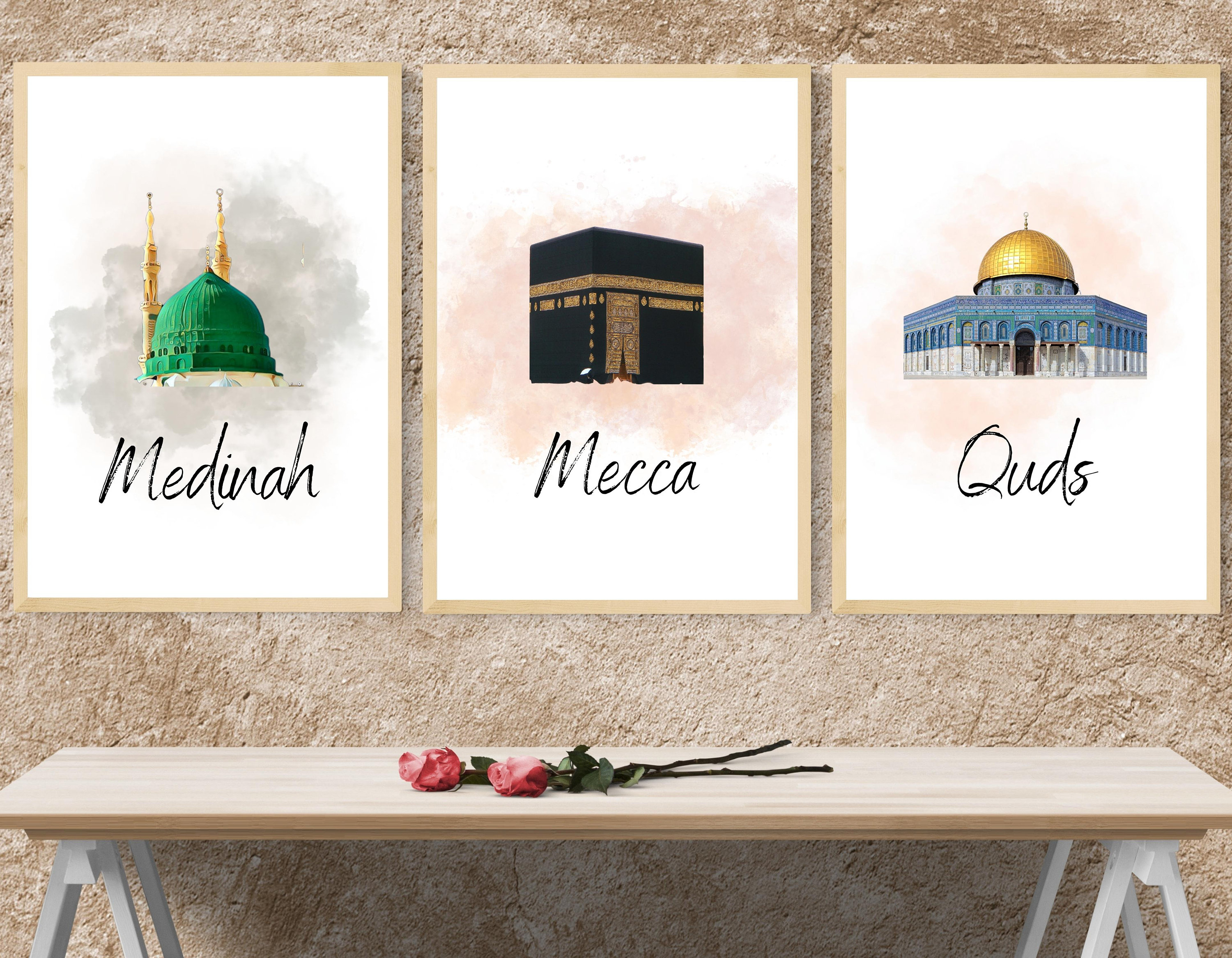 3 Masjids 3 Mosques Printable Posters Print/ Masjid Al Aqsa/ - Etsy