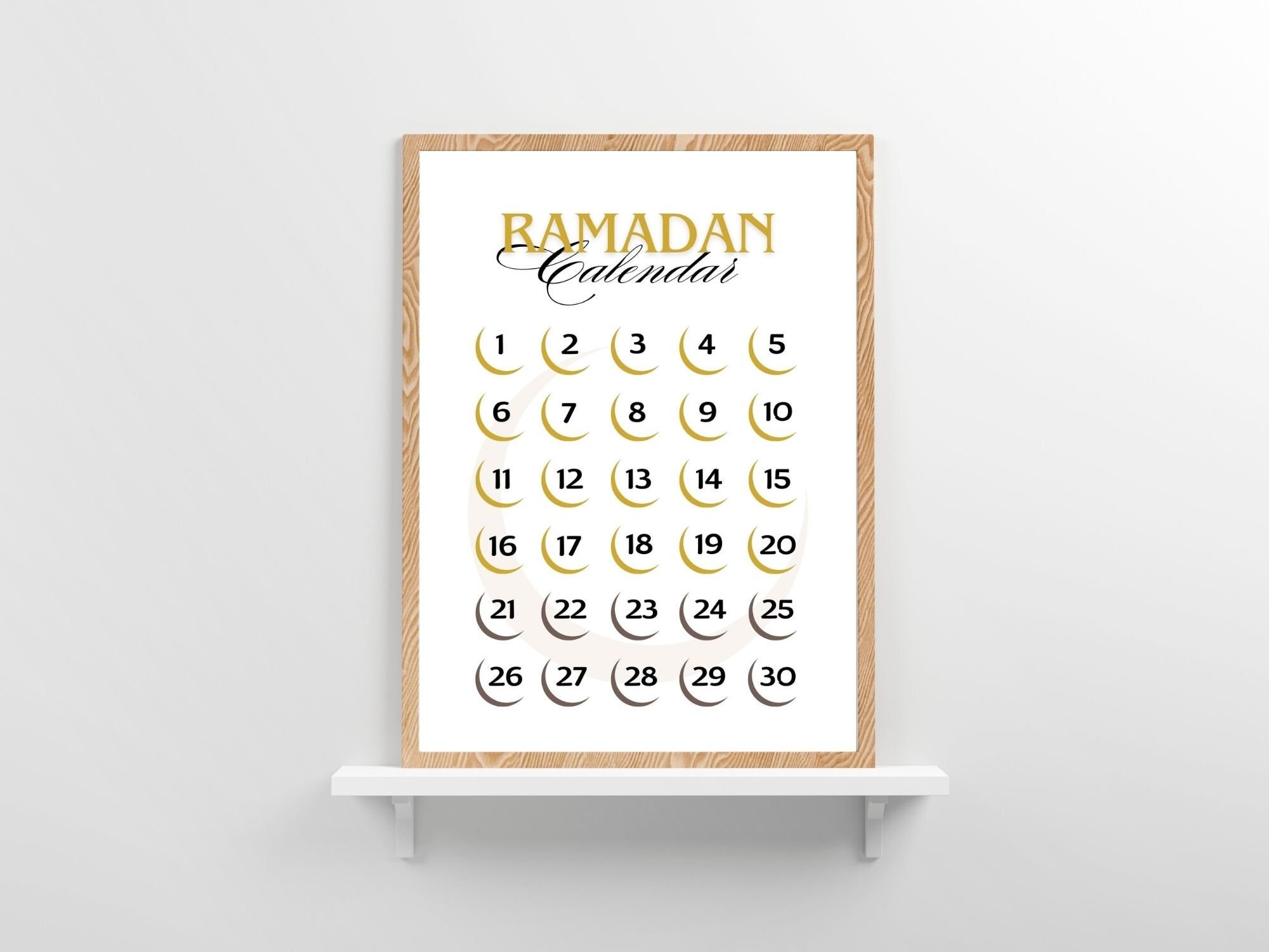 Printable Ramadan Calendar Ramadan Planner Poster, Ramadan Calendar ...
