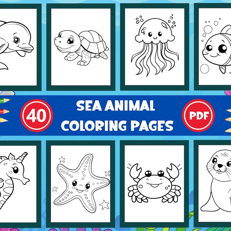 Coloring Animal Books - Etsy