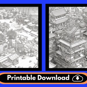 Isometric Coloring Book, Isometric Coloring Pages, City Scape Coloring ...