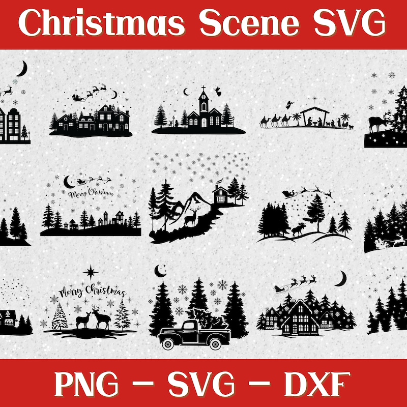 Christmas Scene - Etsy