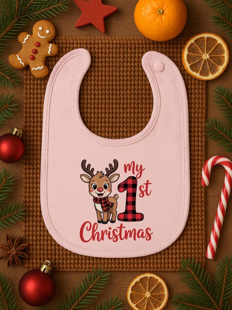 My First Christmas Reindeer SVG PNG | Baby’s 1st Christmas Design ...