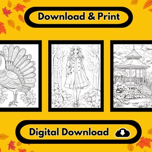 Autumn Coloring Book, Autumn Coloring Pages, Fall Coloring Pages, Fall ...