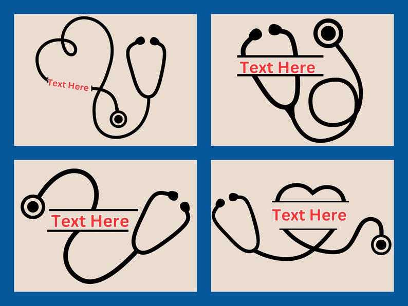 Monogram Stethoscope, Stethoscope Split Monogram Svg Bundle ...