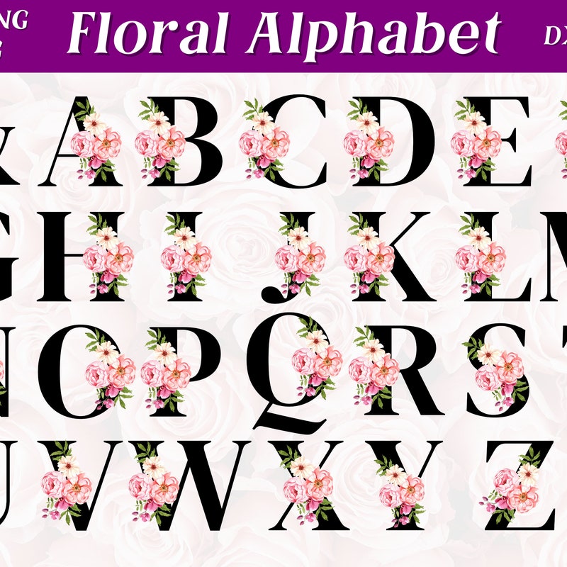 Floral Letter - Etsy