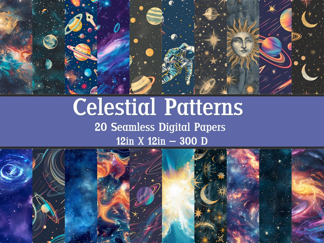 Celestial Digital Paper, Space Digital Paper, Galaxy Digital Paper ...