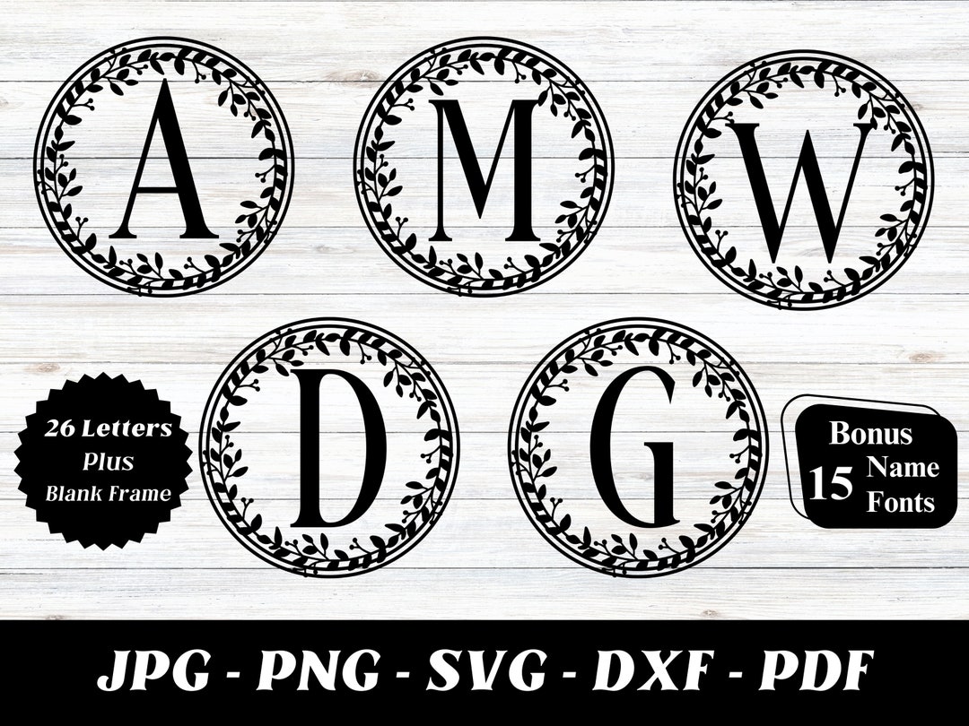 Family Name Monogram, Monogram Svg Bundle, Monogram Alphabet Svg ...
