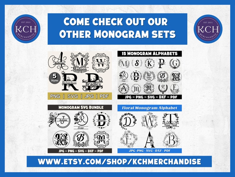 Family Name Monogram SVG Bundle: Laser Cut Files (digital Download) - Etsy