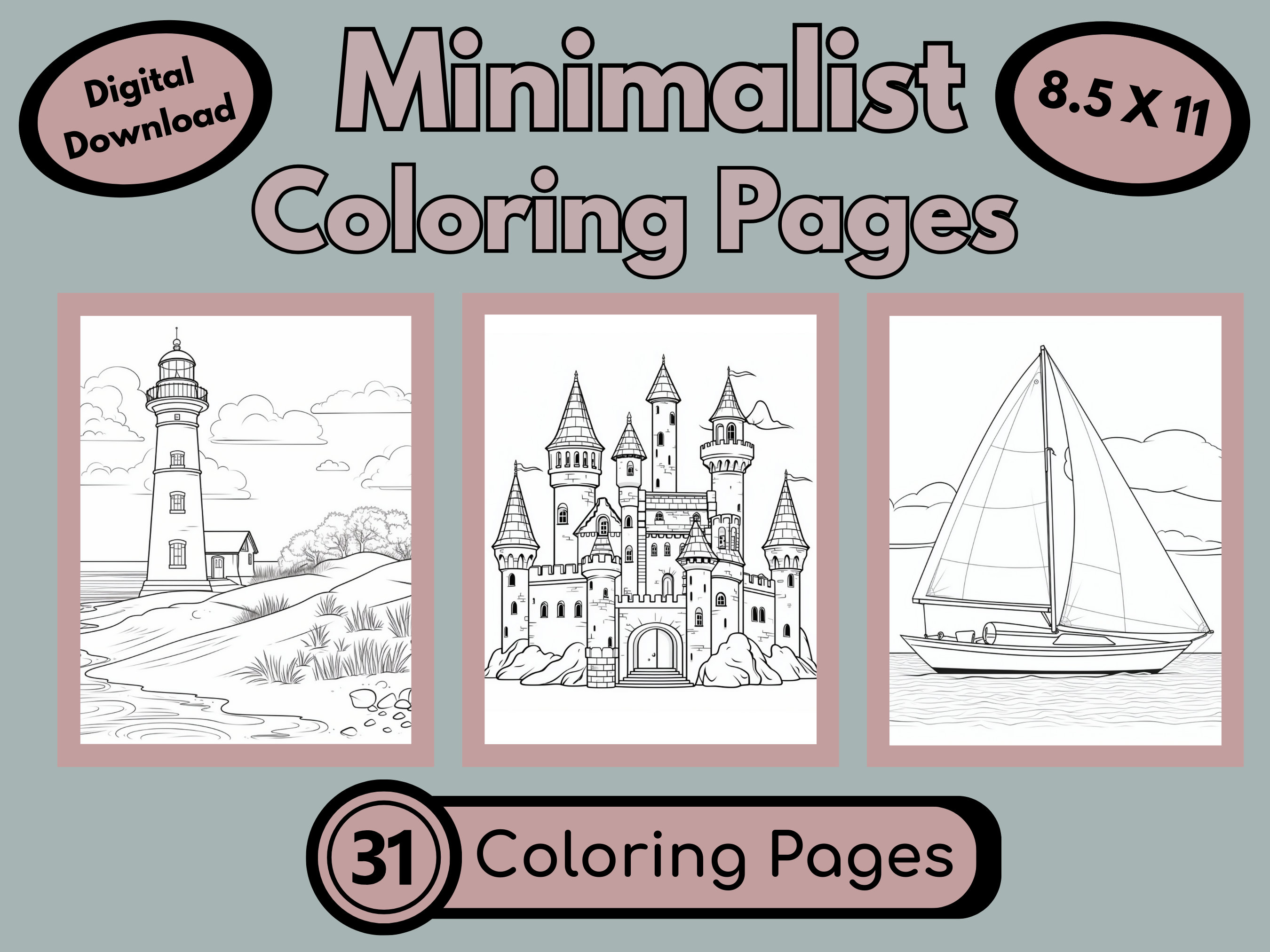 Minimalist Coloring Pages for Adults, Minimalist Coloring Pages ...