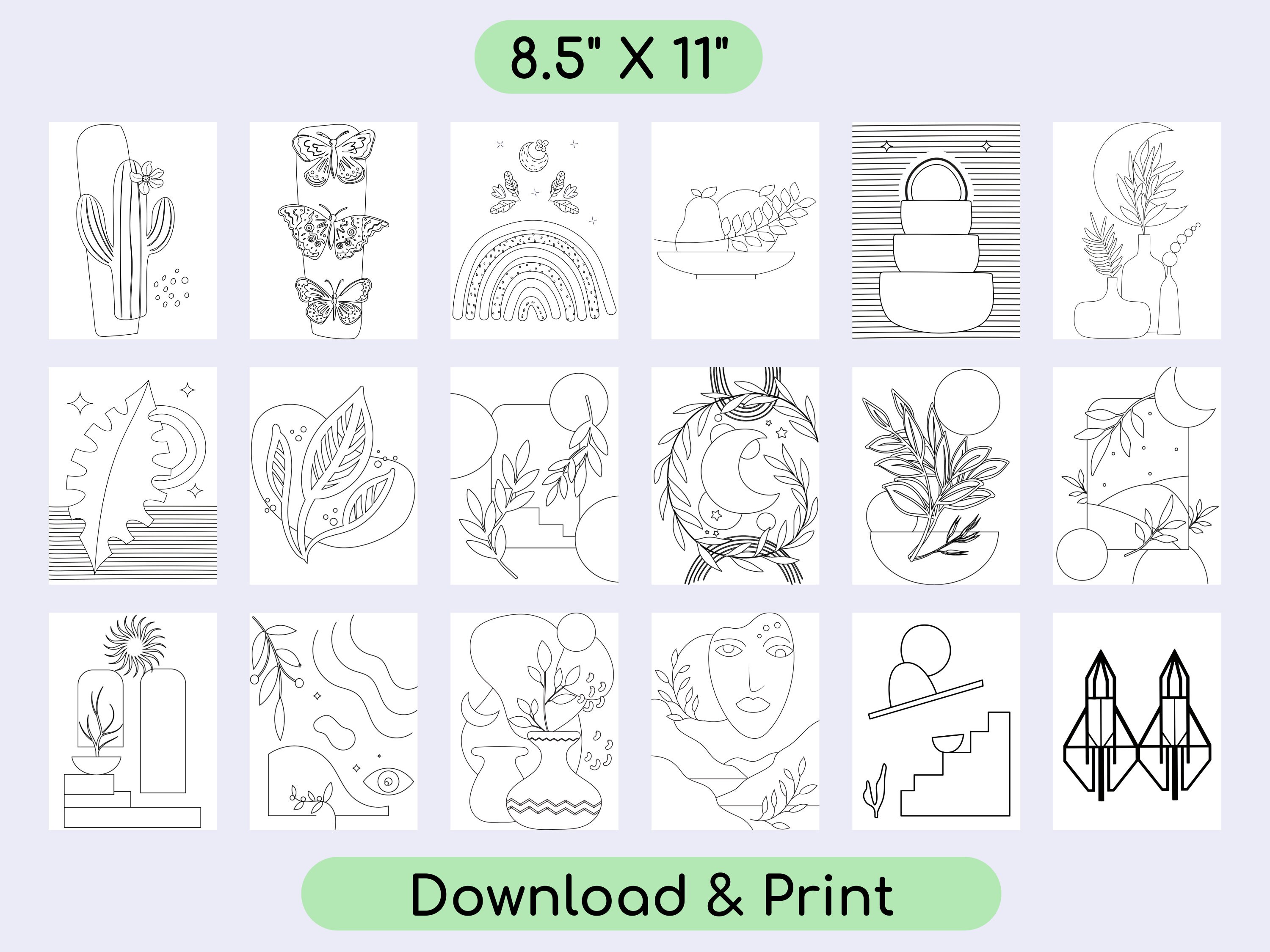 Minimalist Coloring Pages for Adults, Minimalist Coloring Pages ...