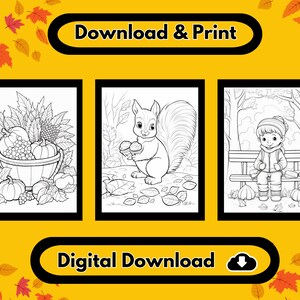 Autumn Coloring Book, Autumn Coloring Pages, Fall Coloring Pages, Fall ...