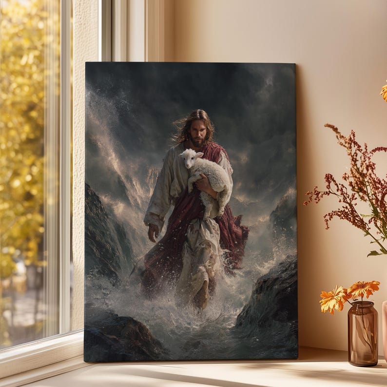 Good Shepherd Jesus Art Print – Printable Christian Wall Art, Jesus ...