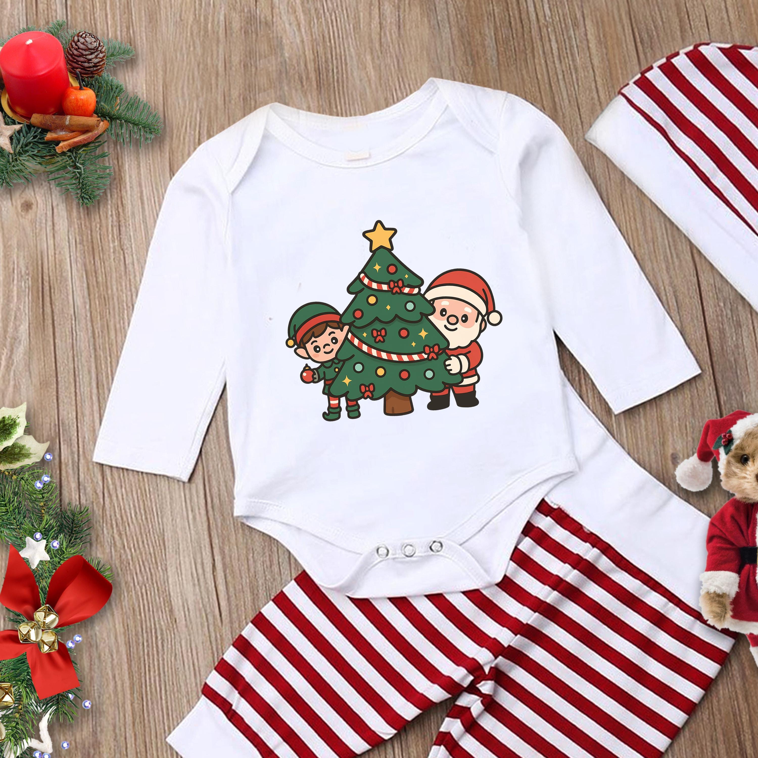 Kawaii Christmas Santa Clipart PNG SVG Bundle | Cute Christmas Clipart ...