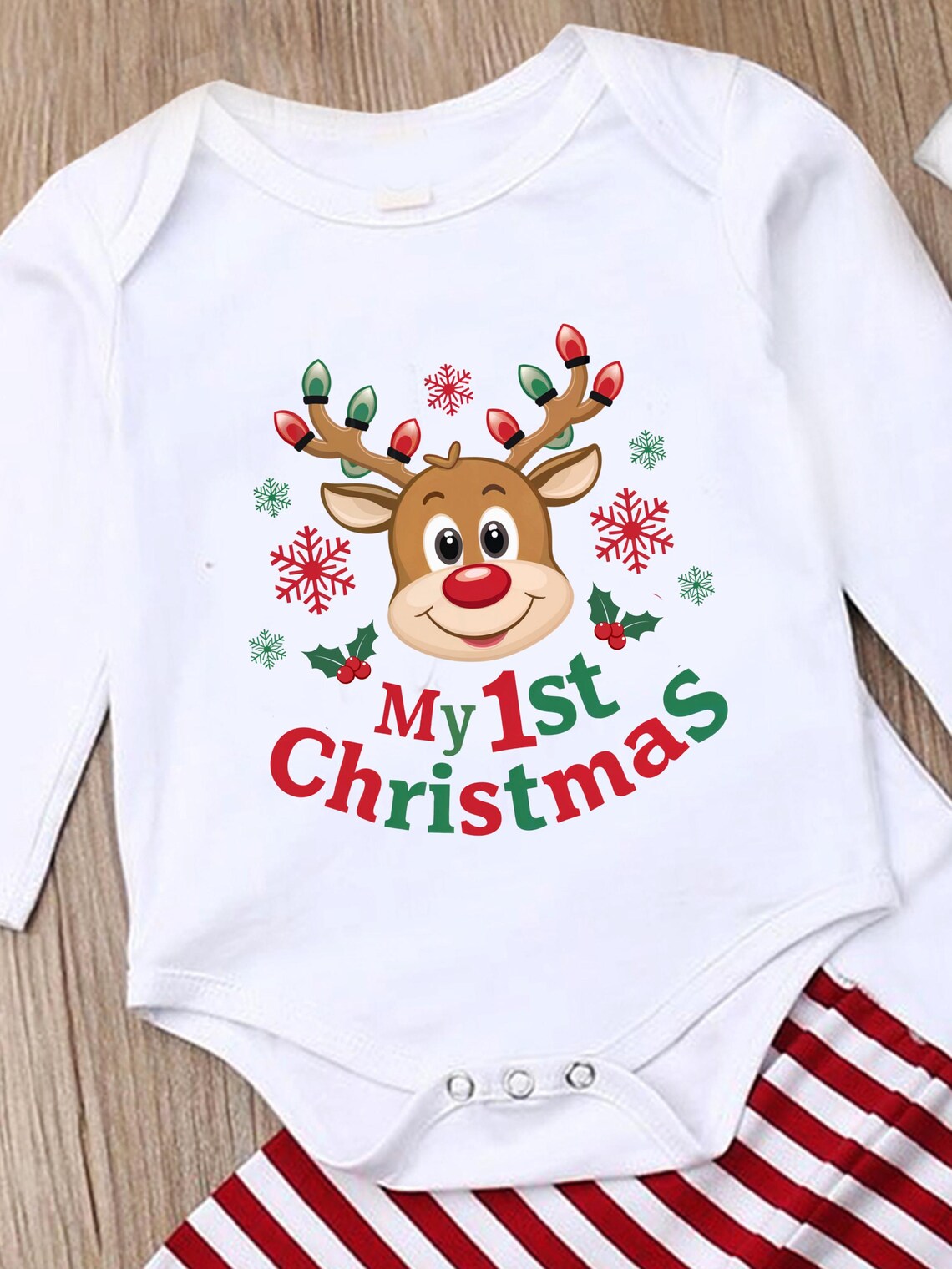 My 1st Christmas Reindeer SVG | Baby’s First Holiday PNG Cut File ...