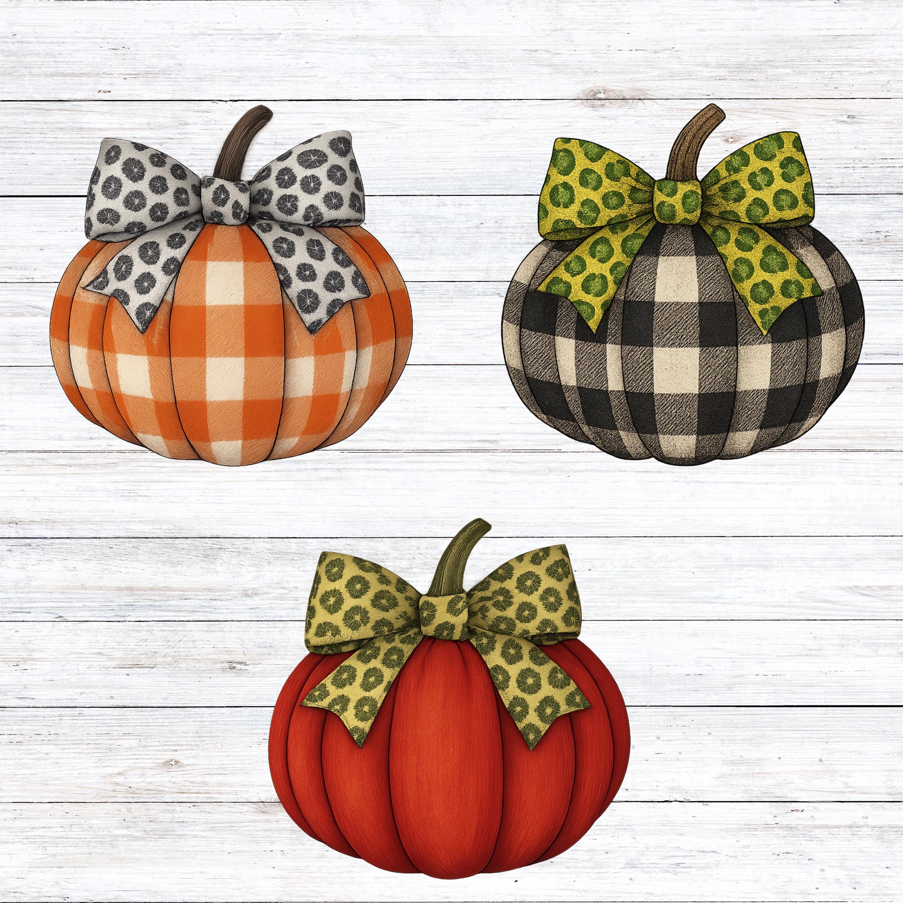 Pumpkin Coquette Clipart Bundle PNG SVG | Watercolor Pumpkin Clipart ...