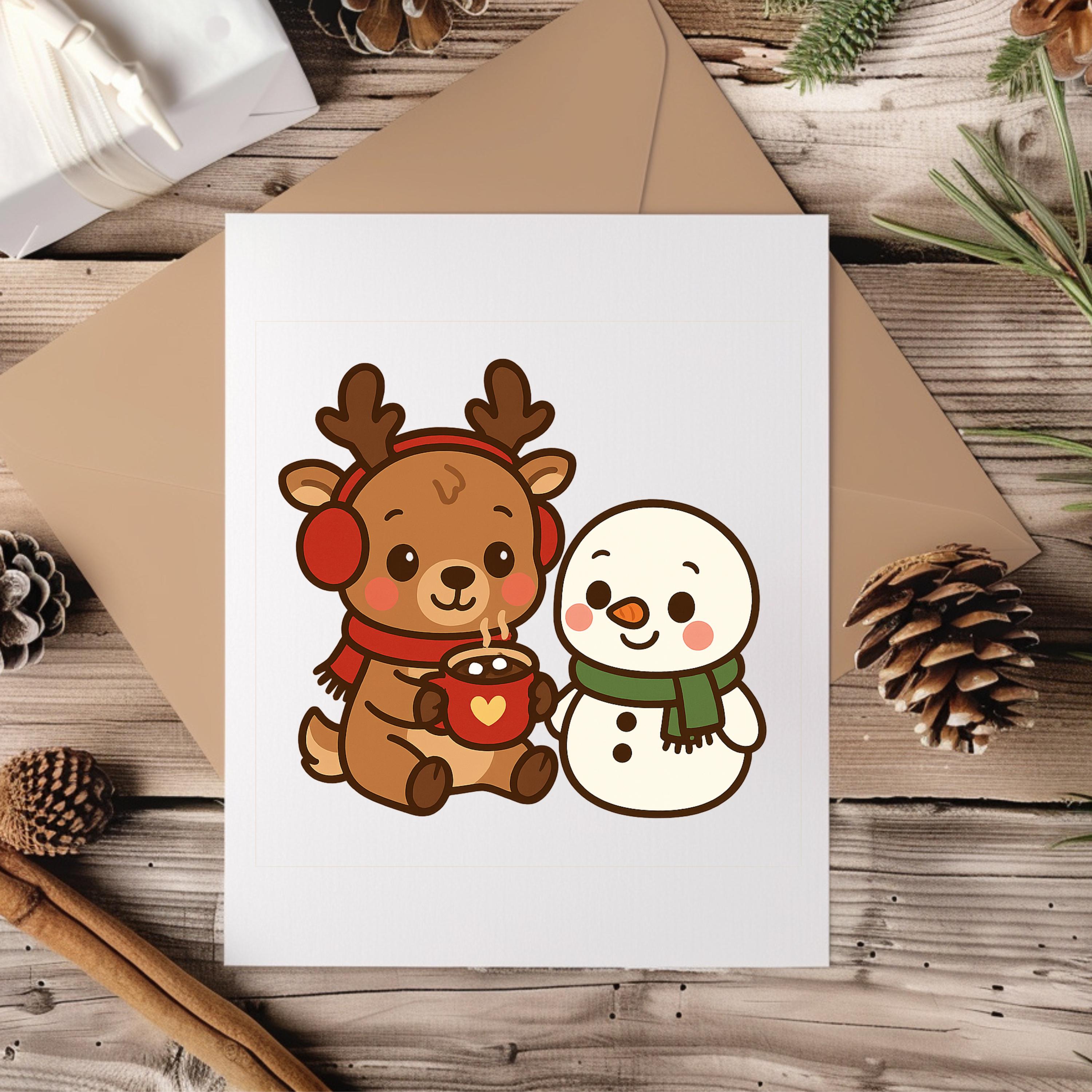 Kawaii Christmas Clipart Bundle PNG | Christmas Clipart Bundles | Cute ...