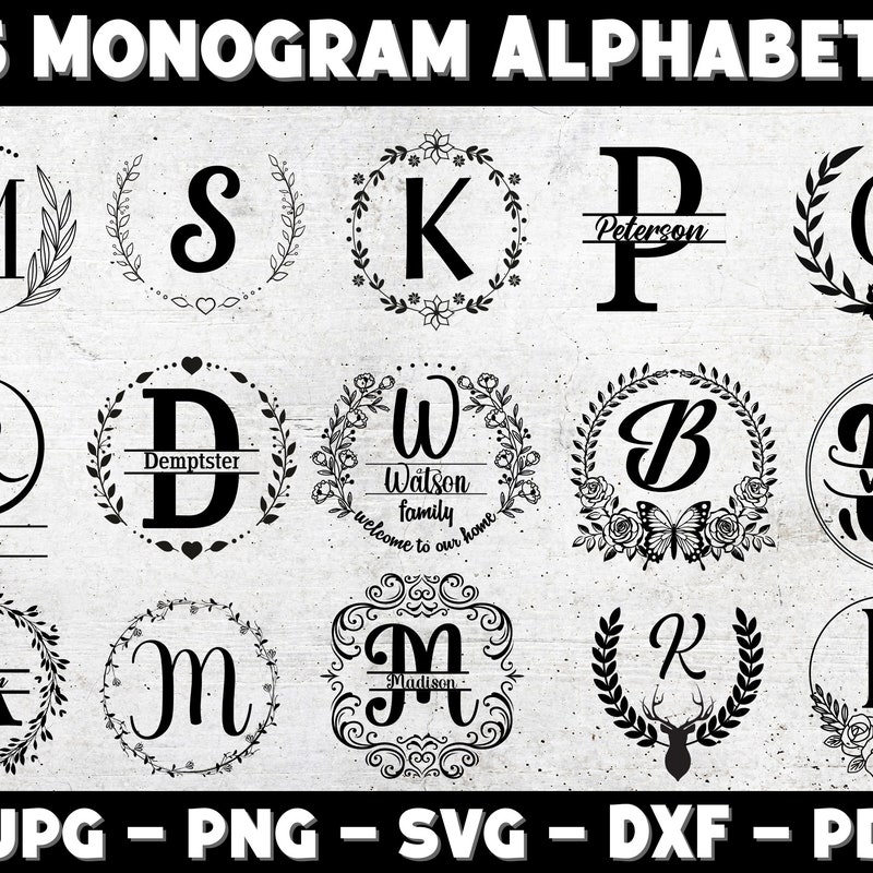 Monograms Svg - Etsy