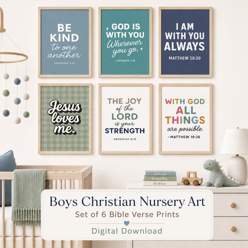 Christian Poster Art Boys - Etsy