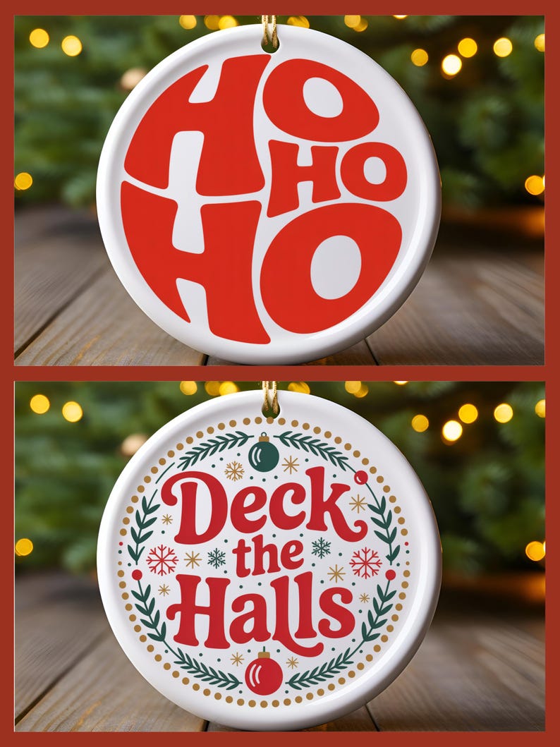 Christmas Ornament Designs: Round Holiday Graphics Bundle (PNG, JPG ...