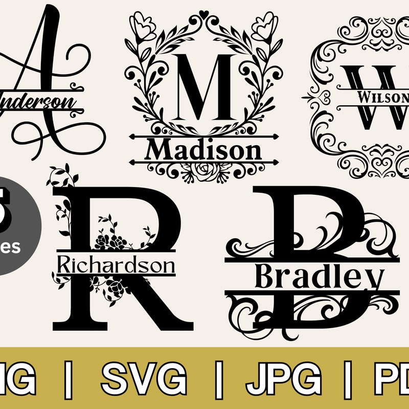 Hobby Monogram Bundle - Etsy